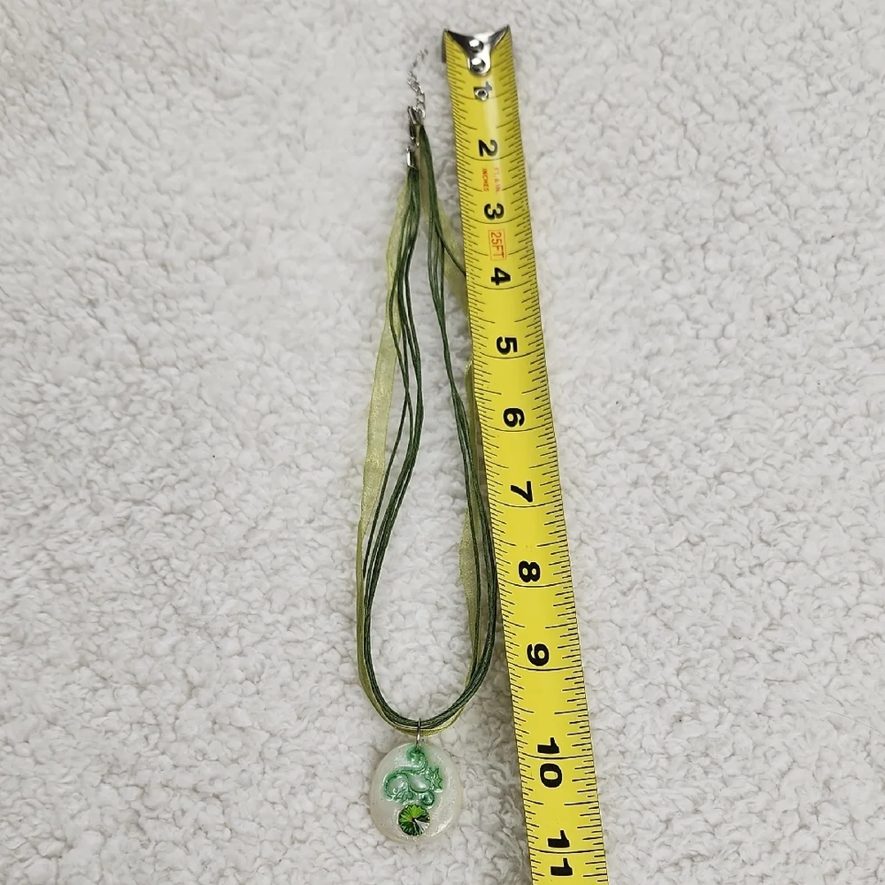 Handmade | Jewelry | Artisan Green Crystal Pendant Necklace Fairycore ...